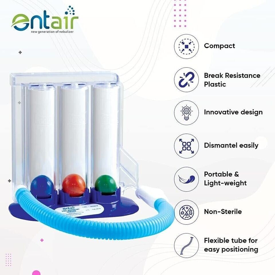 Breathing Lung Exerciser 3Ball Polyciser Respiratory Therapy Deep ...