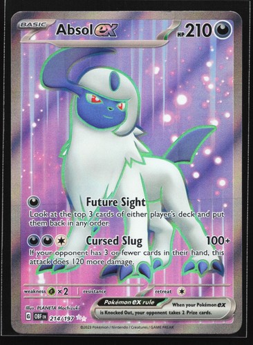 Pokemon Absol ex 214/197 Obsidian Flames Ultra Rare Full Art Holo NM | eBay