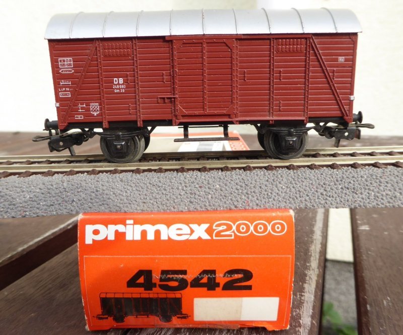 Primex 4542 Primex 2000 H0 Märklin DB gedeckter Güterwagen Waggon box ...