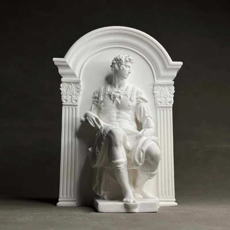 Handcrafted Roman Emperor Sculpture, Classical Greek Statue with Arch ...