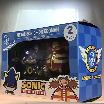 Sonic The Hedgehog Kidrobot METAL SONIC & DR. EGGMAN Vinyl Mini Figures ...