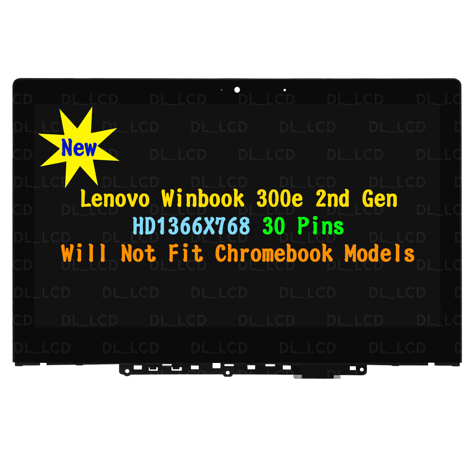 For Lenovo 300e Notebook 2nd Gen 81M9 Touch Screen Assembly w/Bezel ...
