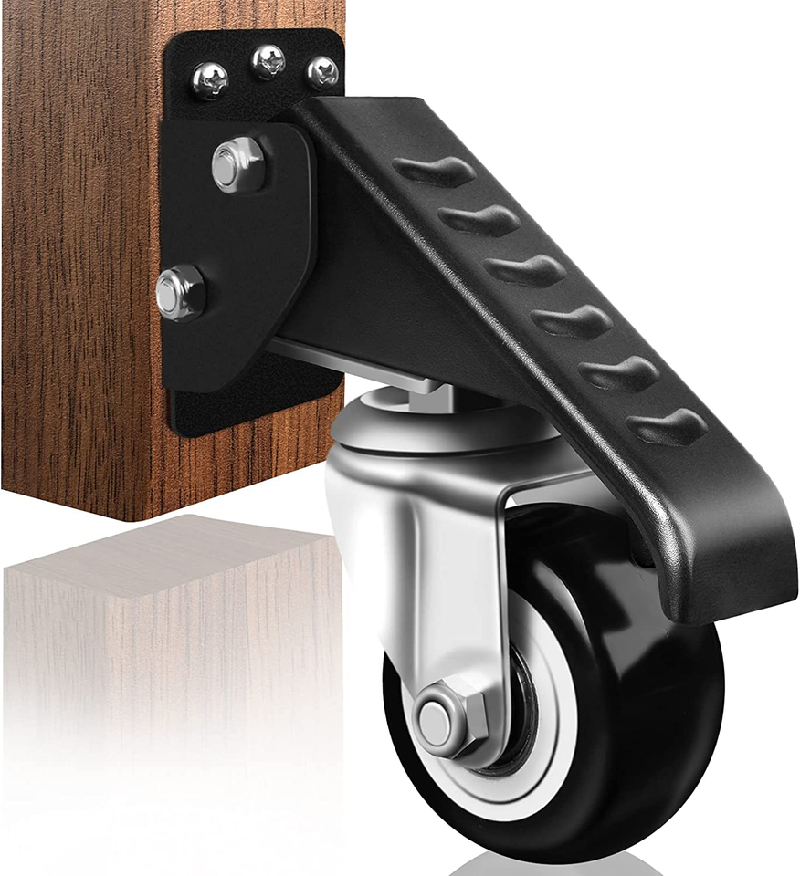 Casters Heavy Duty Retractable Casters Kit Capacity 800Lbs Set of 4 ...