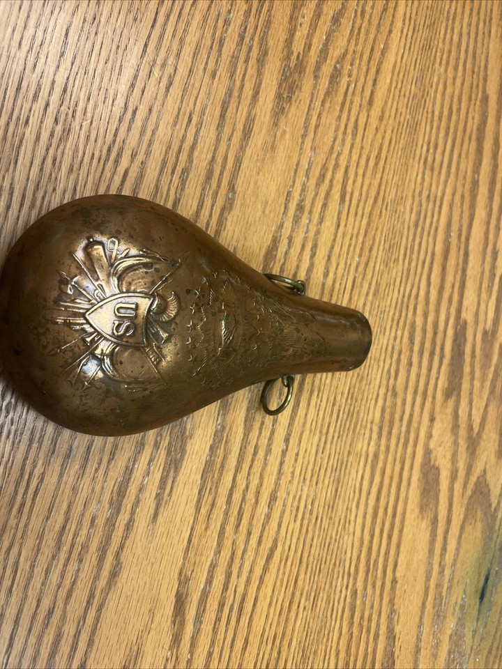 Us Civil War Brass Canteen Flask black Powder Keg peace muzzle gun ...