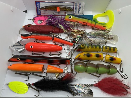 (15) Musky Starter Lot Poe’s Phantom Bucktail Crankbait Jerkbait Lot ...