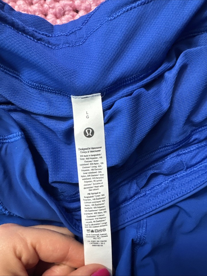 Lululemon High Rise Speed Up Shorts Size L Royal Blue | eBay