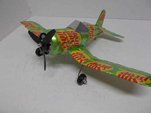 Aluminum soda can handcrafted airplane/ SUNDROP (CORSAIR) | eBay