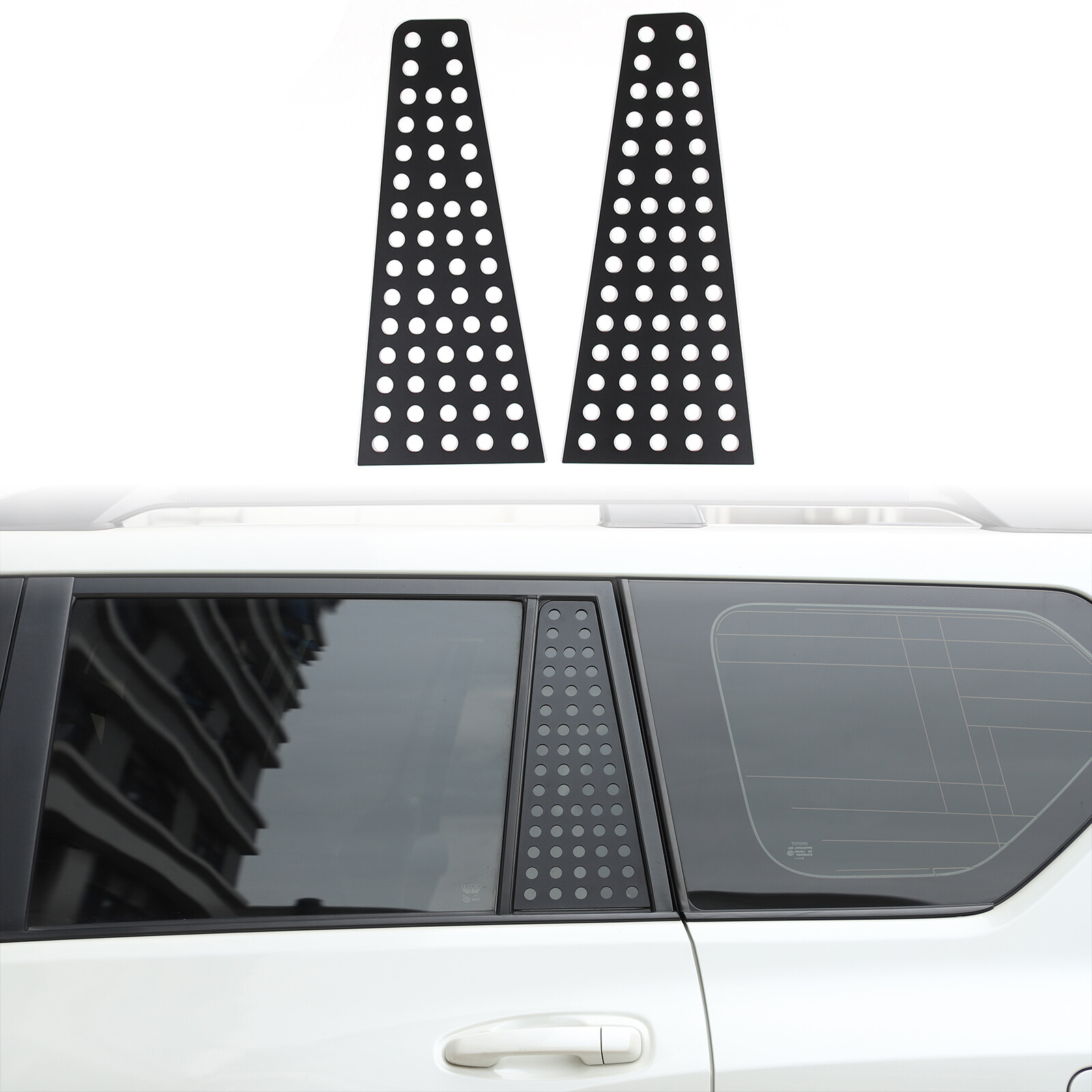 Rear Door Window Glass Strip Panel Trim For Toyota Land Cruiser Prado ...