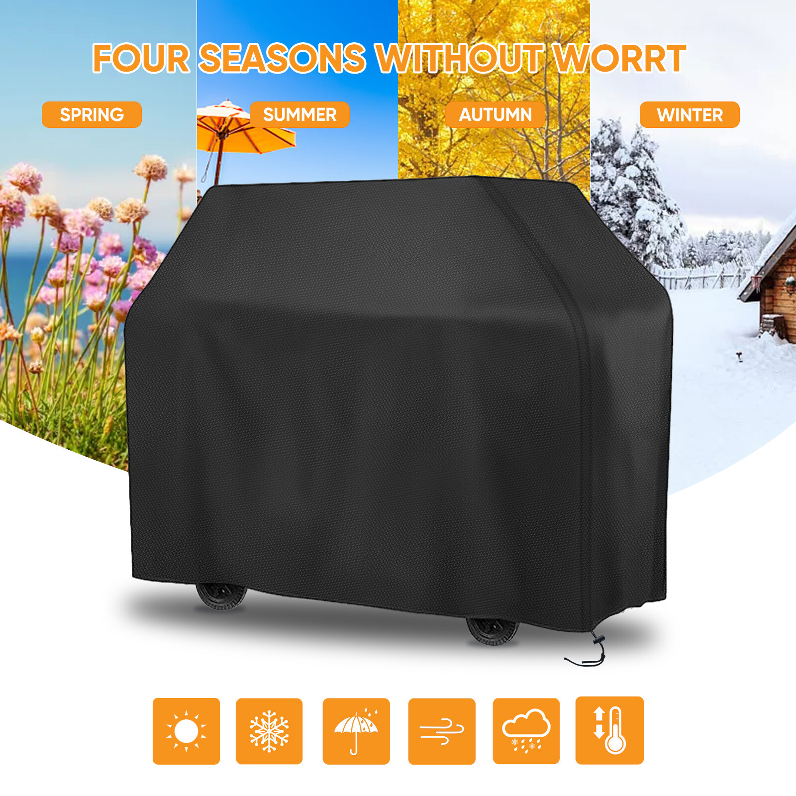XS-XXXL Heavy Duty BBQ Cover Waterproof Barbecue Grill Gas Protector ...