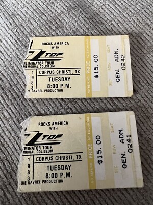 ZZ Top tickets stubs 1978 Texas | eBay