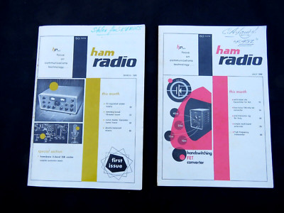 Lot of 2 Ham Radio Magazines March 1968 , 1st Issue No. 1 & July 1968 ...