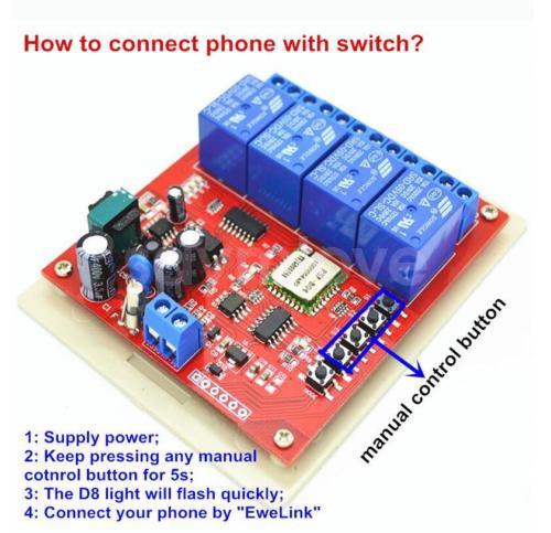 New 4CH WiFi Wireless Remote Control Switch 110V 220VAC Smart Home ...