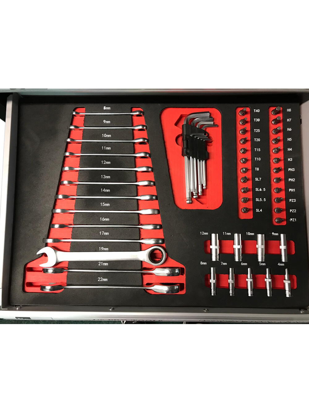 473 US PRO TOOL CHEST BOX WITH TOOLS TRAYS 6 DRAWER ROLLER CABINET 154 PC | eBay UK