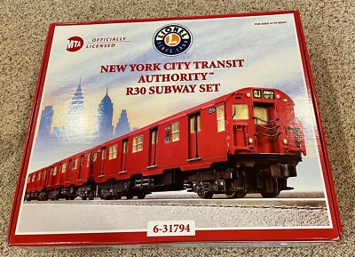 LIONEL #6-31794 NEW YORK CITY TRANSIT R-30 4 CAR SUBWAY SET RED NIB | eBay