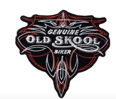 5" GENUINE OLD SKOOL BIKER EMBROIDERED PATCH | eBay