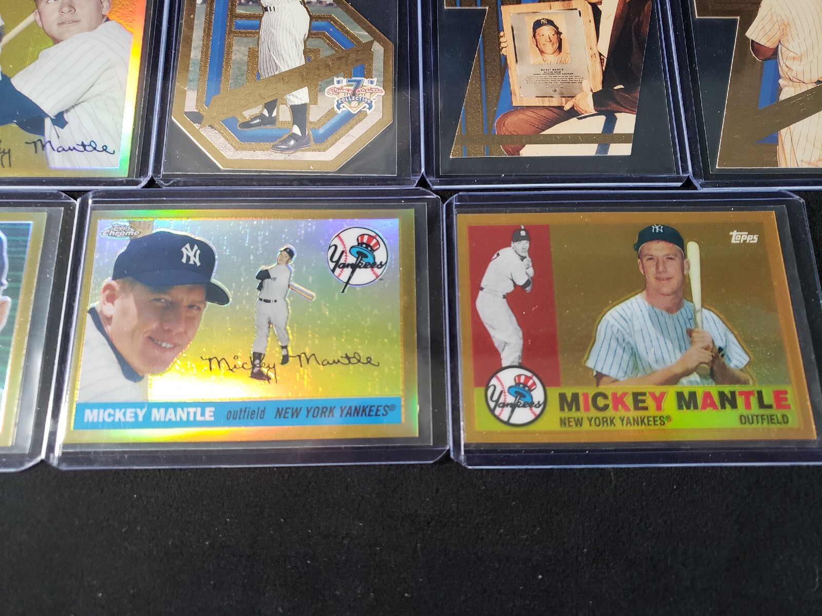 Mickey Mantle 1952 Gold Refractor 2008 Topps Rookies MMR-52 MMR-53 MMR ...