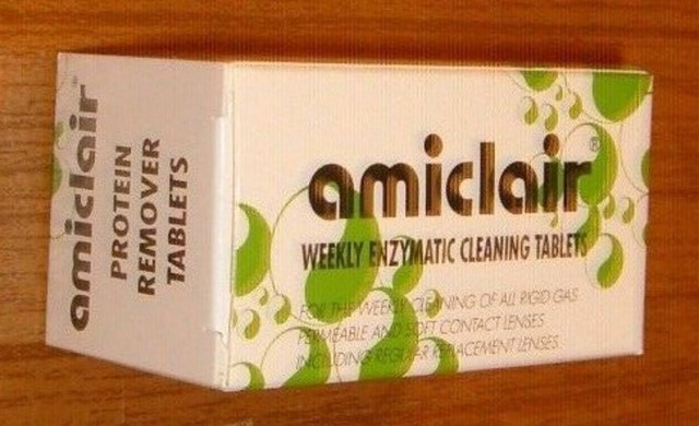 24 Amiclair Enzyme Protein Remover Tablets Hard and Soft Contact Lenses ...