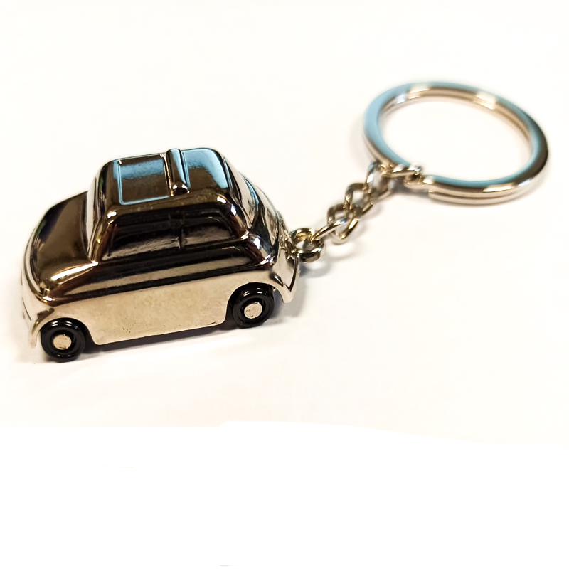 Keychain Keyring Auto IN Metal Chrome Fiat 500 F L R Classic 3D | eBay