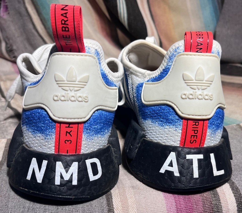 Adidas NMD R1 Stencil Pack Bold Blue size 11 Blue n Black w Red Very ...