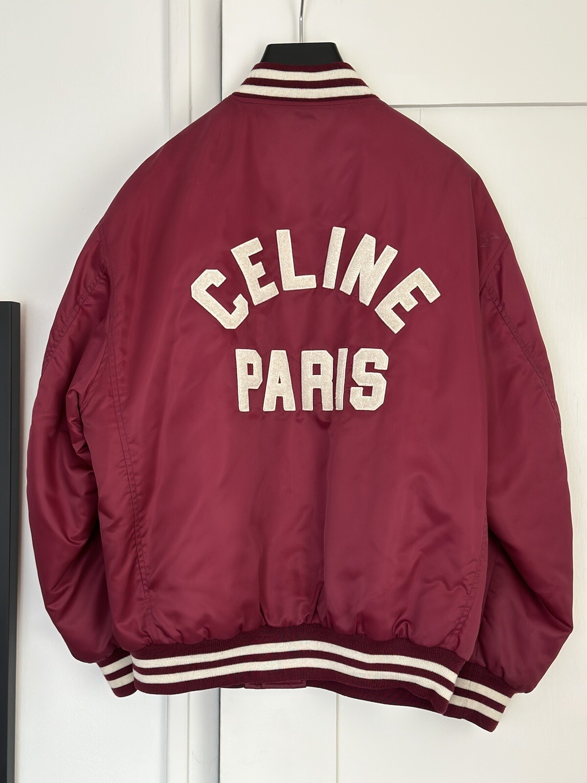 CELINE Logo-Appliquéd “Teddy” Varsity Jacket - Gem