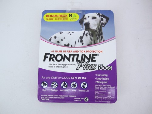 NEW Frontline Plus for Dogs Flea and Tick Prevention 45 to 88 lbs 8 ...