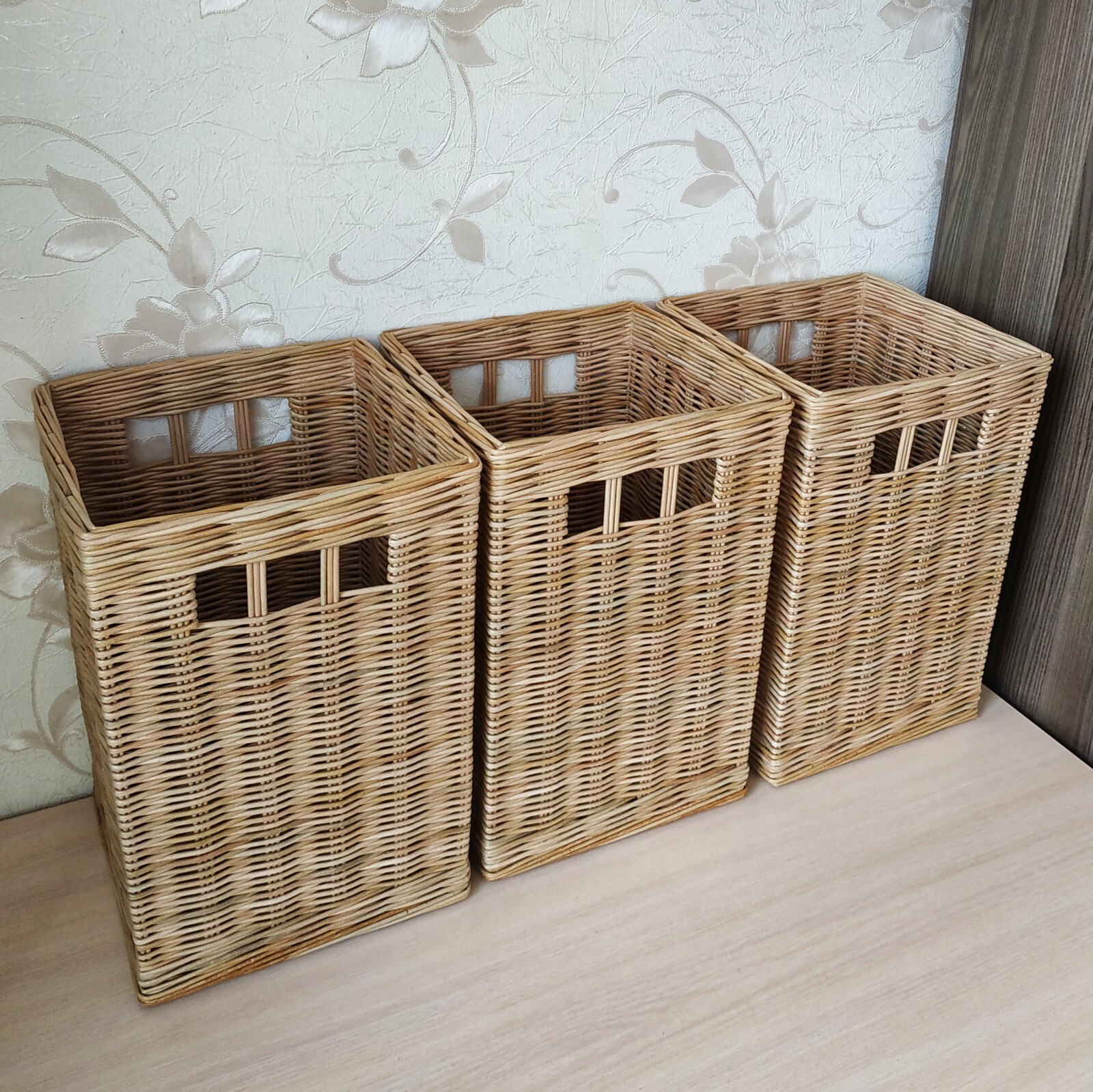 Beige Wicker Square Storage Basket, Laundry basket,Shoe basket, custom ...