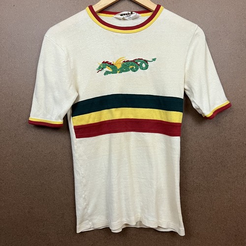 VTG 50s 60s Arrow Mach II Embroidered Dragon Ringer T-Shirt XS | eBay