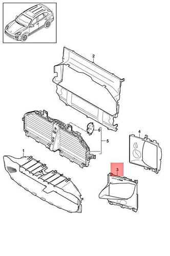 Genuine PORSCHE Cayenne 92A Air Guide Right 95850533630 - Picture 1 of 1