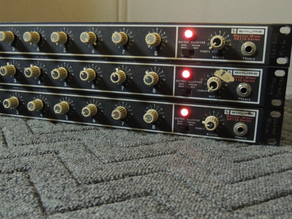 3 Vintage Shure Monitor Mixers SR110 Series | eBay