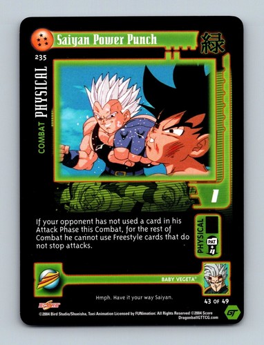 Dragon Ball GT TCG - Saiyan Power Punch 235 - LIMITED Score Baby Saga ...