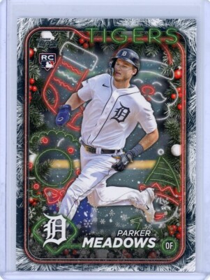 2024 Topps Holiday Mega Parker Meadows Tigers Rookie Holiday Tree ...