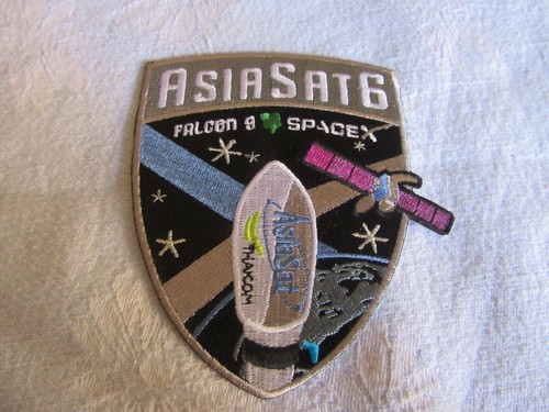 ASIASAT-6 AUTHENTIC SPACEX FALCON 9 - F-9 - 4.5" SATELLITE SPACE Mission PATCH | eBay