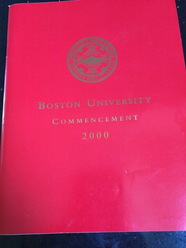 BOSTON UNIVERSITY COMMENCEMENT PROGRAM 2000 | eBay