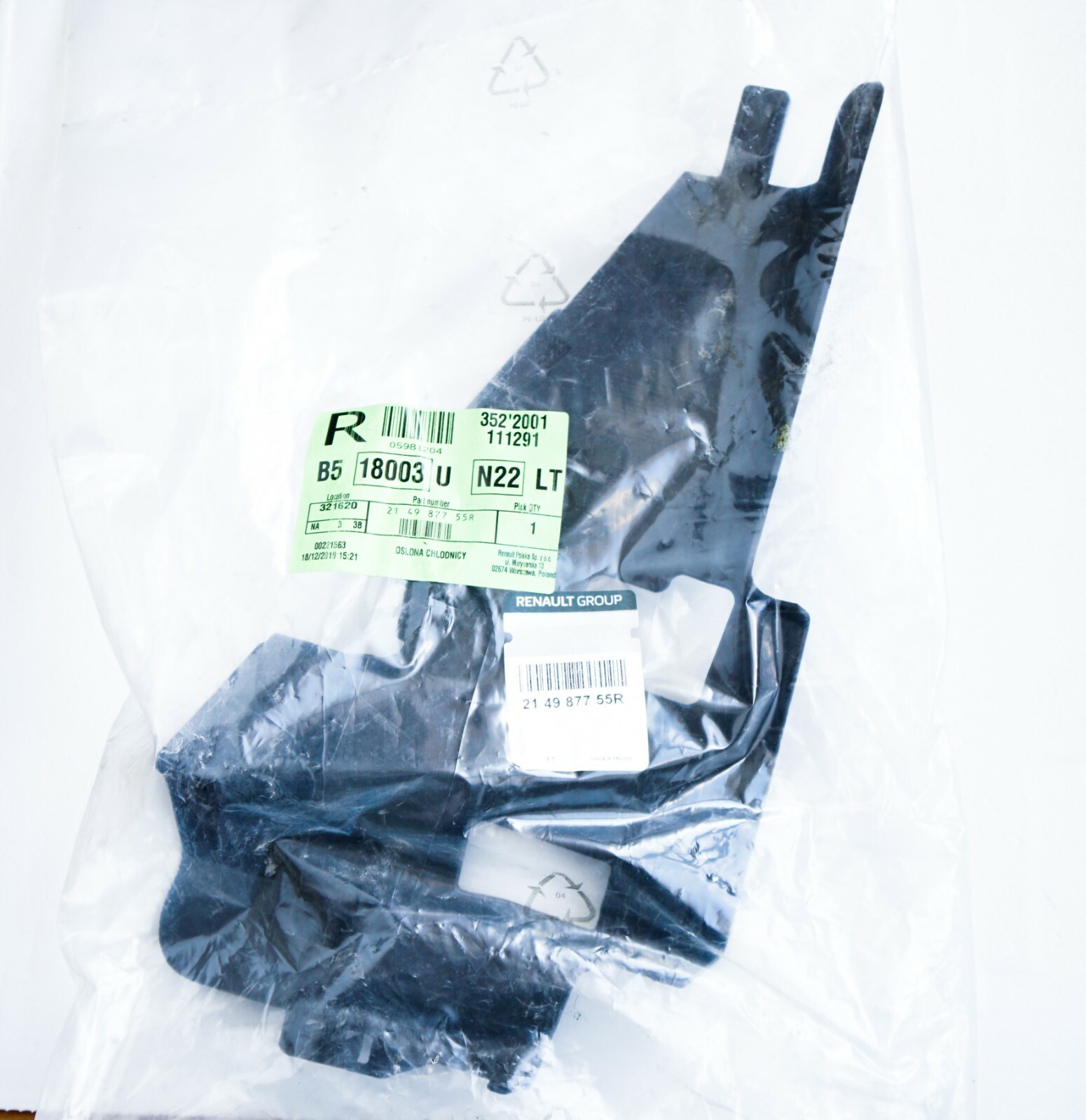 Renault Master 3 Right Radiator Deflector Air Vent 214987755R for sale ...