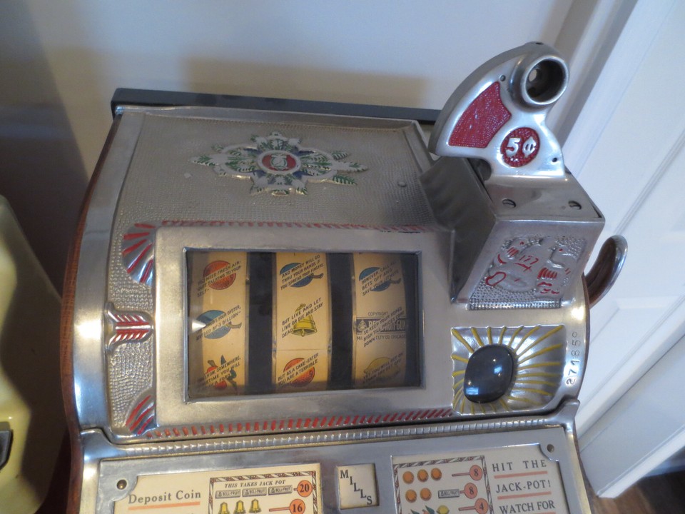 Antique Mills 5 Cent Slot Machine (Fully Restored) w/ Stand | eBay