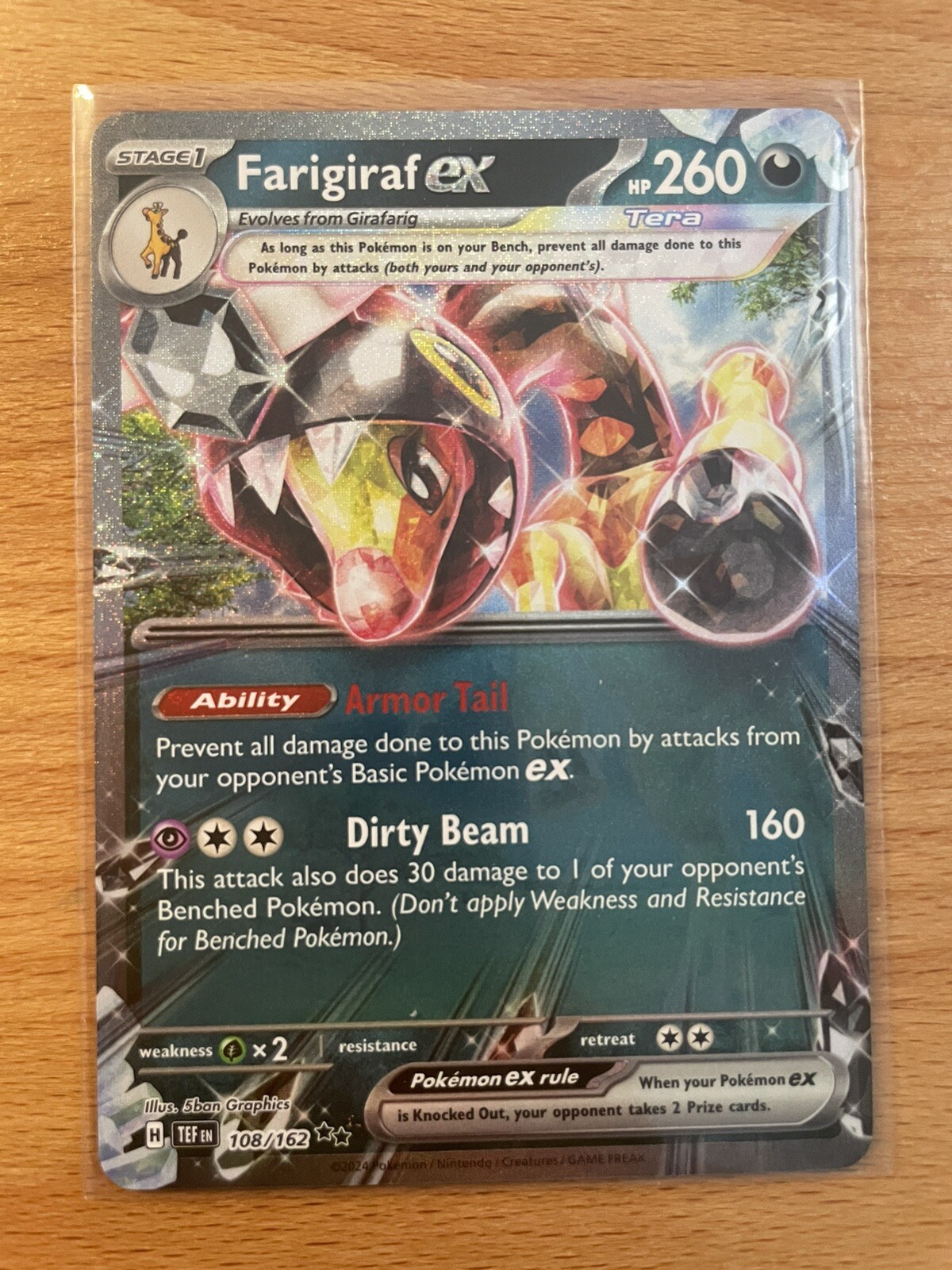 Pokemon Farigiraf EX 108/162 Temporal Forces Double Rare NM Pack Fresh ...