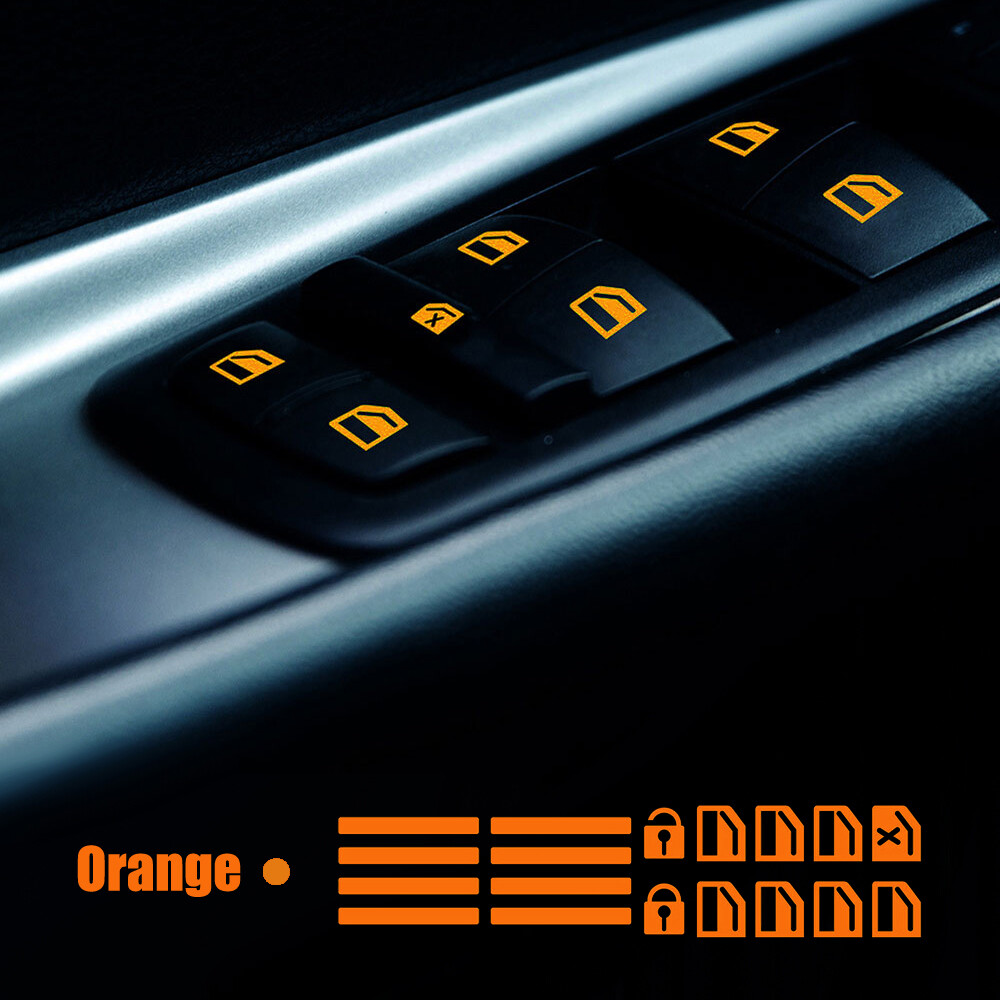 Car Window Button Luminous Sticker Lifter Switch Night Decals Auto ...