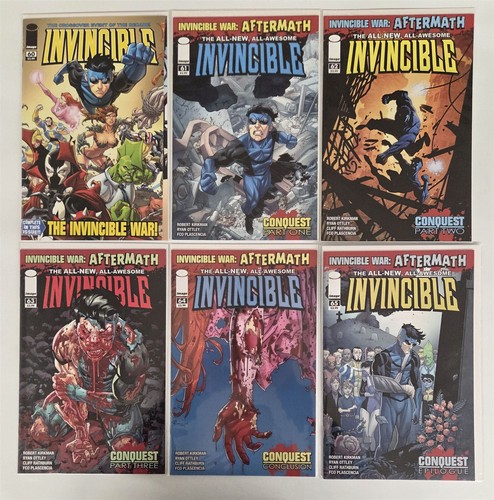 INVINCIBLE #60-65 FULL RUN LOT 61 1st Conquest Invincible War Aftermath ...