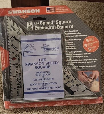 Swanson Speed Square Layout Tool with Blue Book Combination 7 Inch | eBay