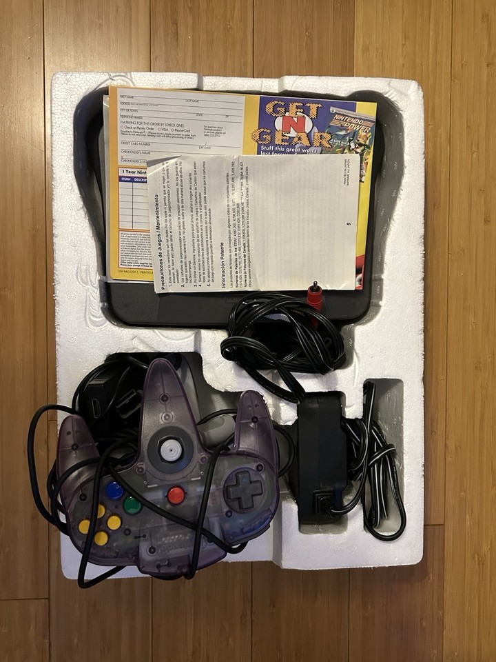 Nintendo 64 N64 Console Atomic Purple Controller Bundle In Box Complete ...