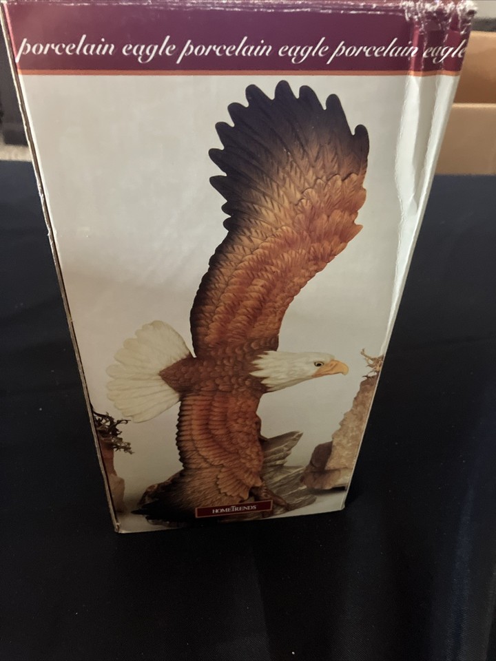 Home Trends Porcelain Sculpture Of Eagle New In Original Box | eBay