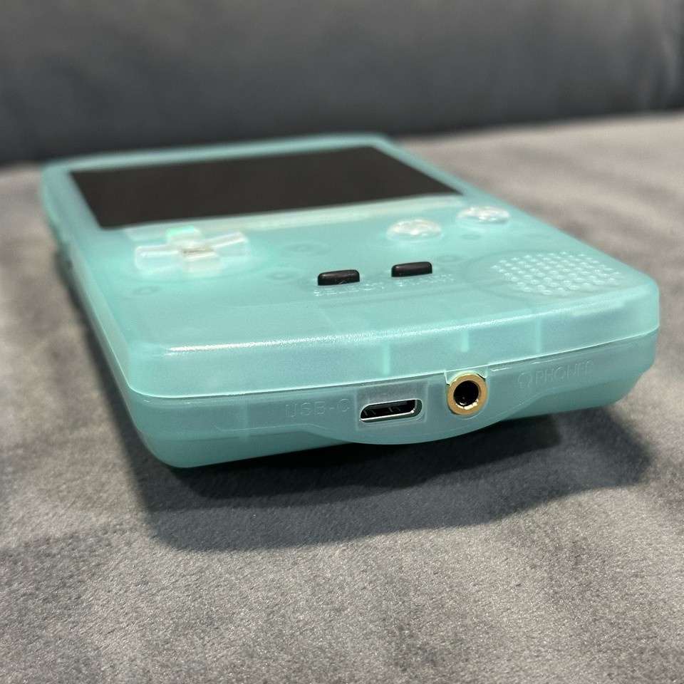 Game Boy Color FPGBC Console - IPS Screen + USB-C Rechargeable Blue ...