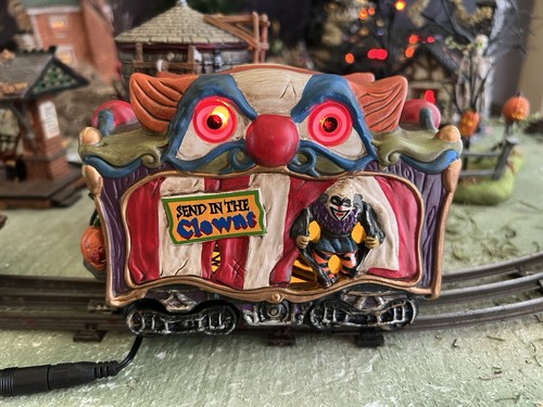 Dept. 56 Snow Village Halloween Haunted Rails Creepy Clown Car 4049218 ...