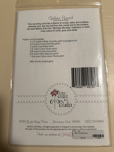 Gather Round - Quilting Pattern #1721 Jillily Studio Designs Jill ...