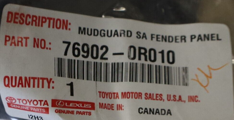 NOS 2019 Toyota Rav4 Mudguard Protector #76902-0r010 for sale online | eBay