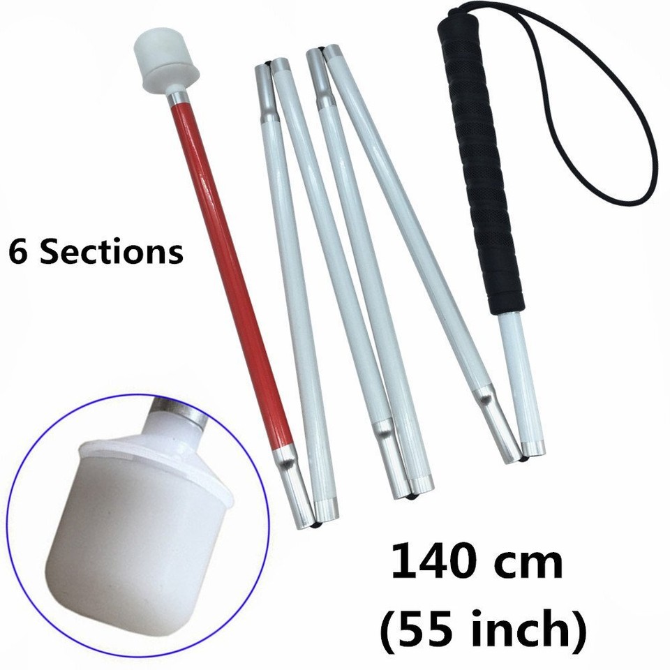 Aluminum Mobility Folding White Cane for Vision Impaired and Blind ...