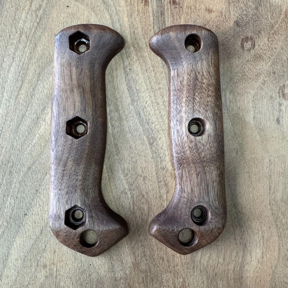 Walnut Scales for Ka-Bar Becker bk-2 bk-7 bk-9 etc / custom scales ...