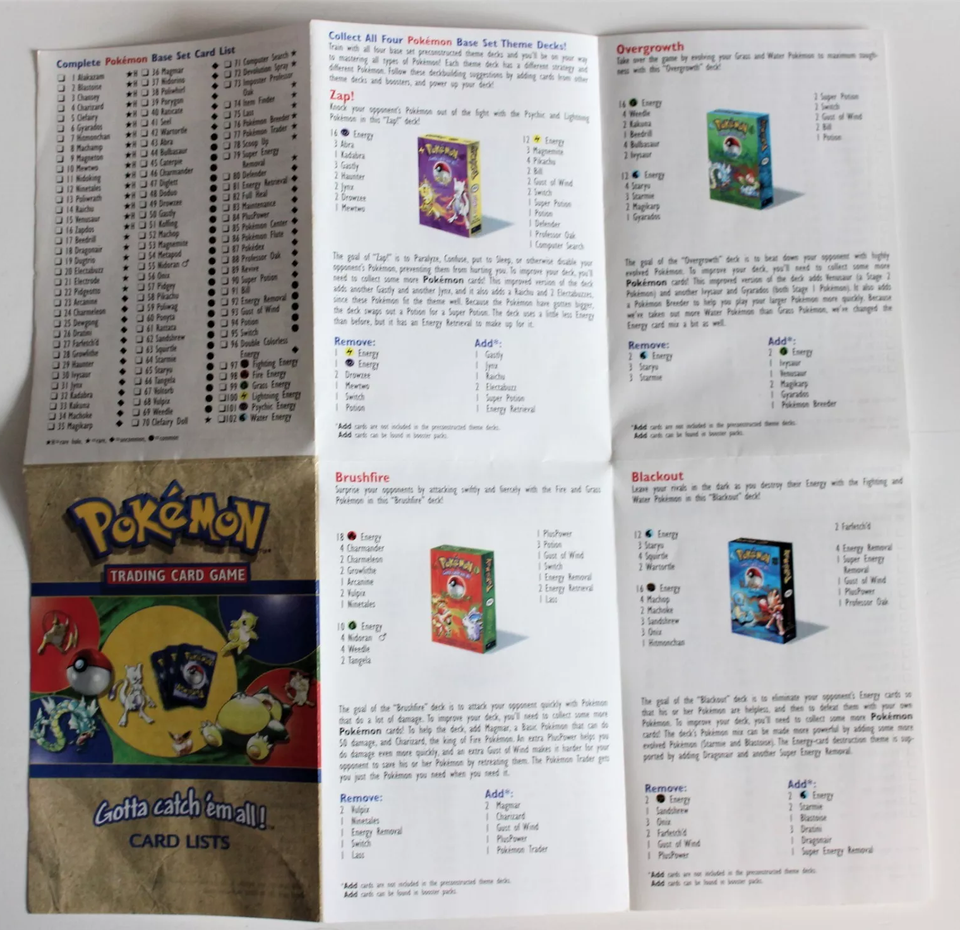 Pokémon Base Set Jungle And Fossil Card List | eBay UK