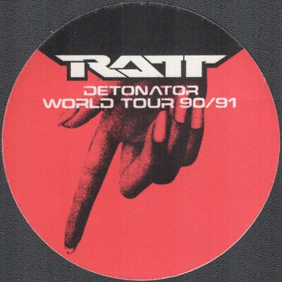 Ratt Backstage Pass - 1990 - 1991 Cloth Pass - Detonator Tour | eBay