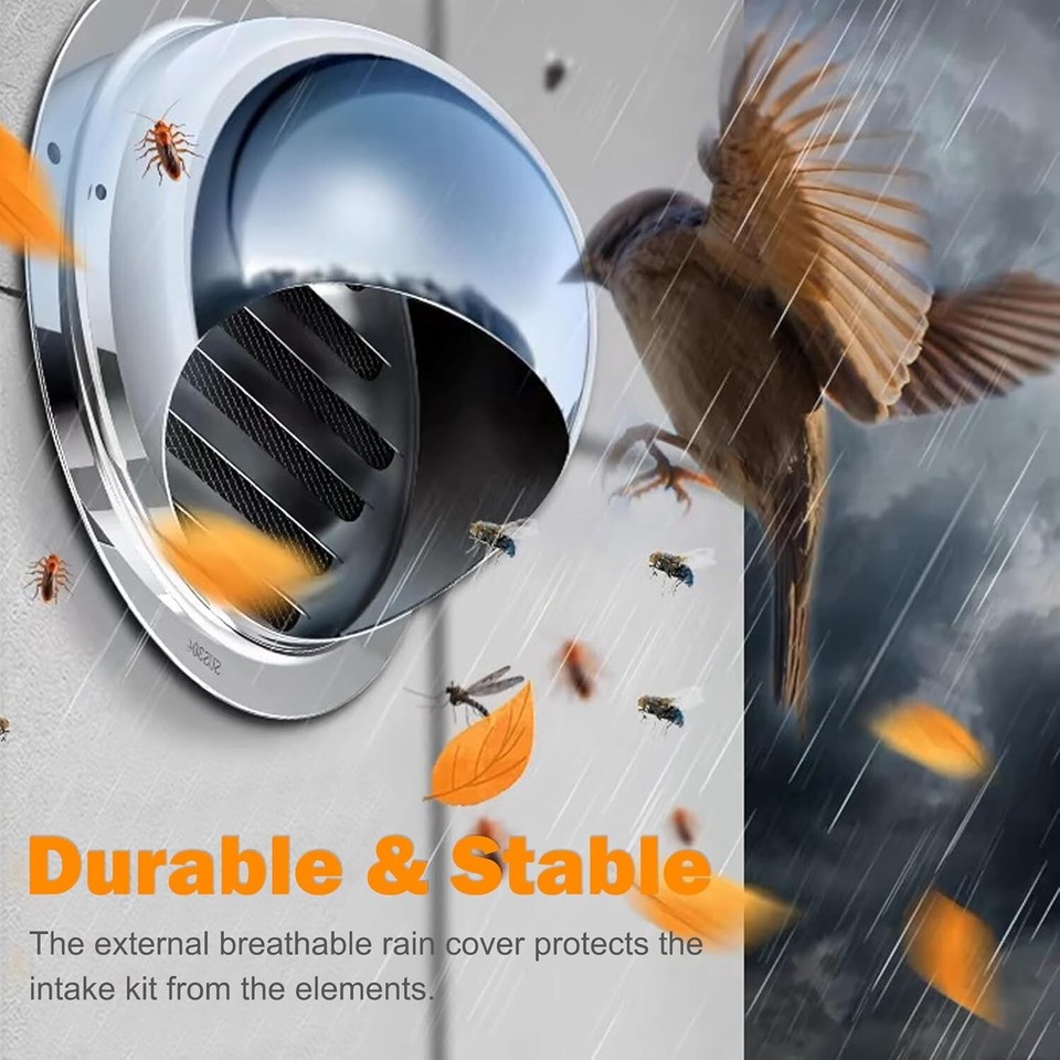 Pellet Stove Fresh Air Intake Kit, 2 "x 60" Pellet Stove Pipe, External ...